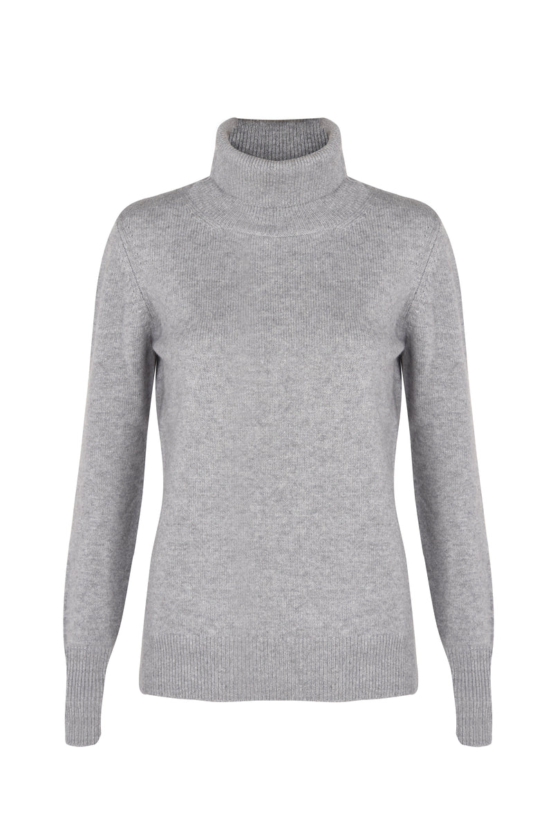 Gray cashmere turtleneck – JUSTLOVE